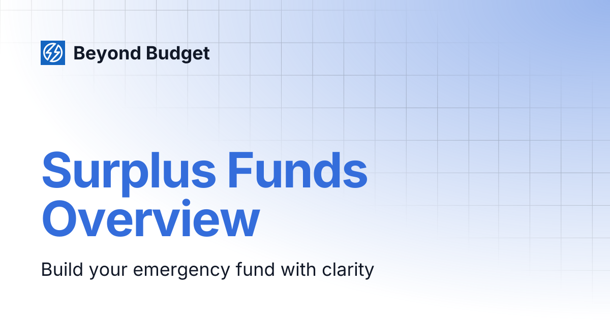 Surplus Funds Overview | Beyond Budget